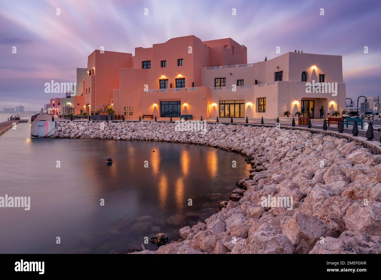 Old Doha port redevelopment into Mina district Box Park Qatar Stock ...