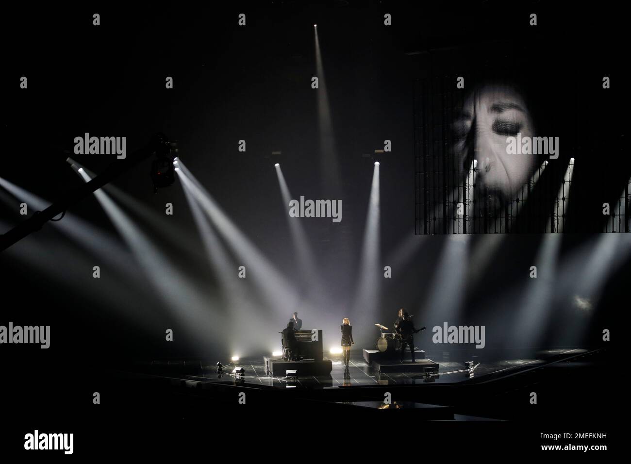 Hooverphonic from Belgium performs during rehearsals at the Eurovision ...