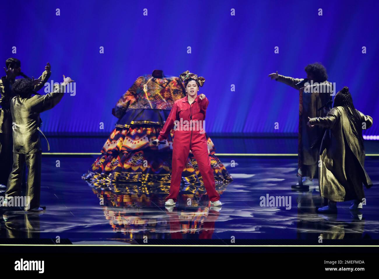 Manizha from Russia performs during rehearsals at the Eurovision Song ...