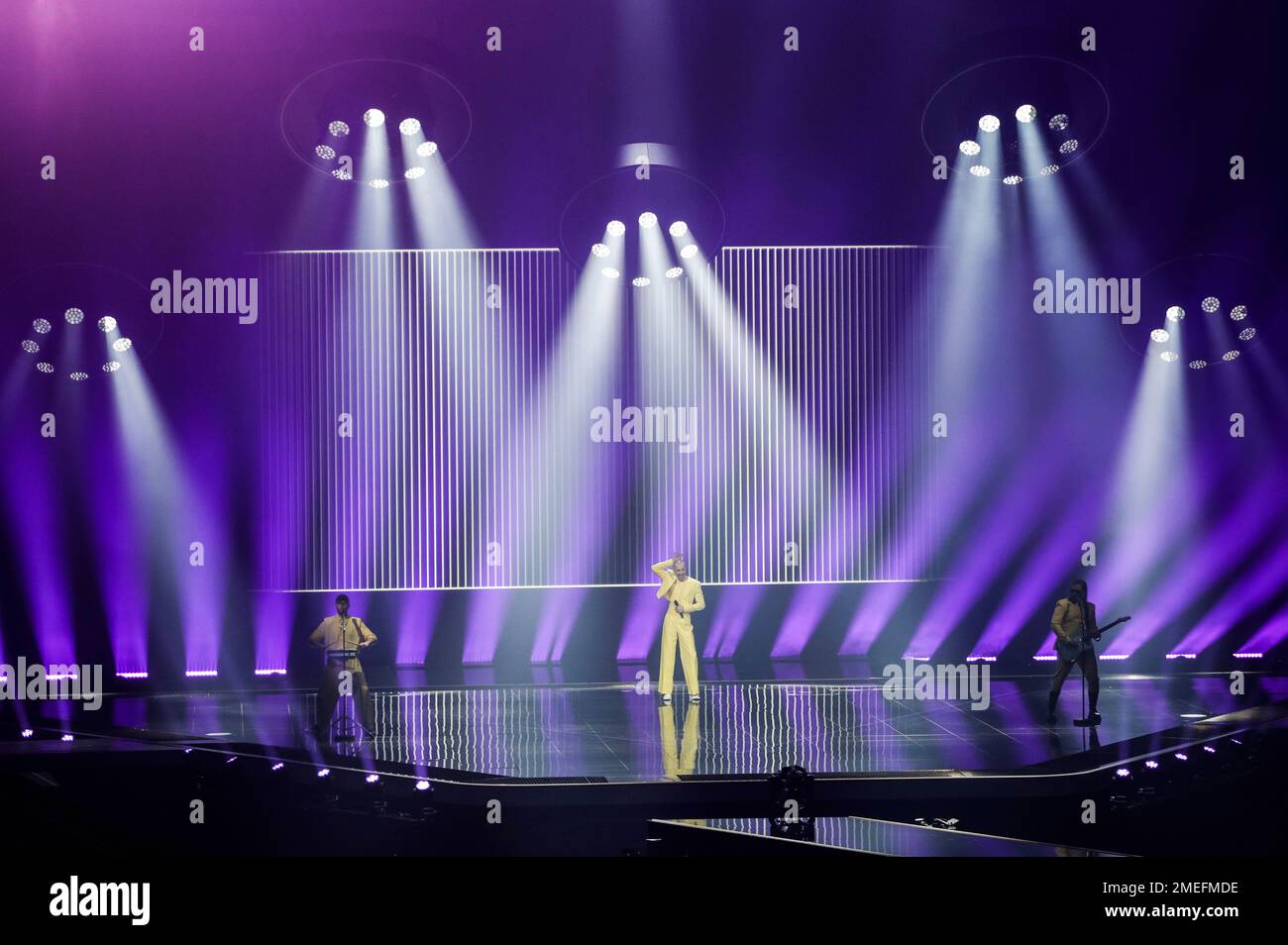 Musical group The Roop from Lithuania perform during rehearsals at the ...