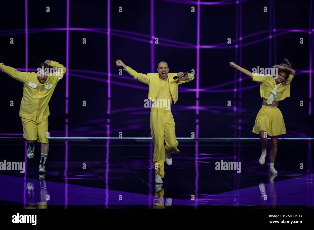 Musical group The Roop from Lithuania perform during rehearsals at the ...