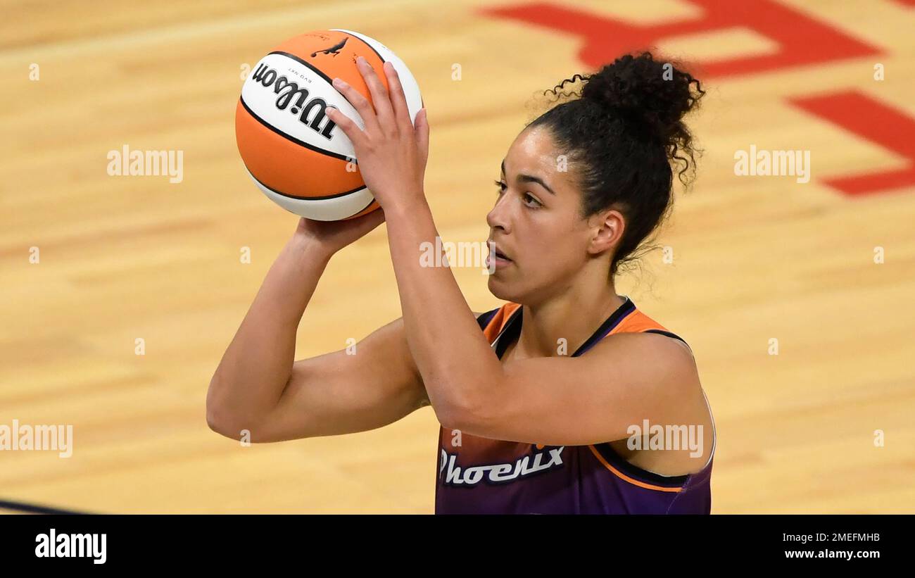 Phoenix Mercury guard Kia Nurse (0) shoots a free throw during a WNBA ...