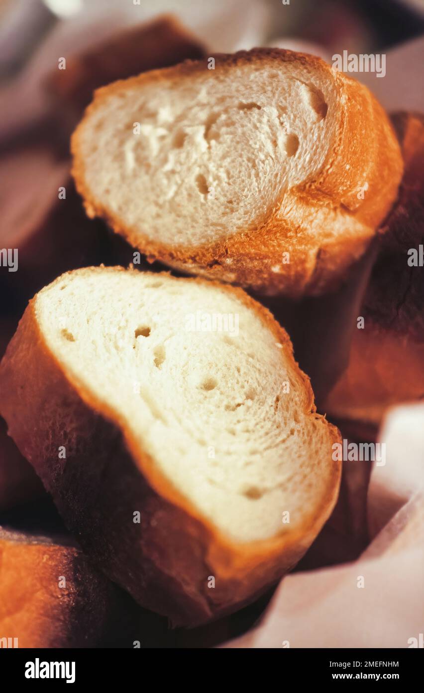 Fresh bread slice baguette hi-res stock photography and images - Alamy