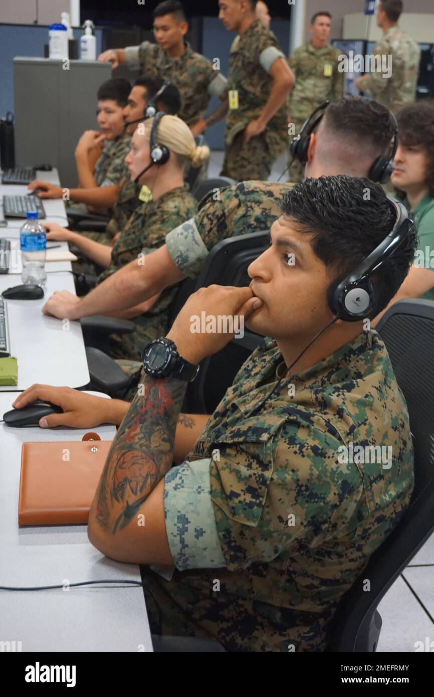 U.S. Marines from Marine Air Support Squadron 3, Marine Air Control ...