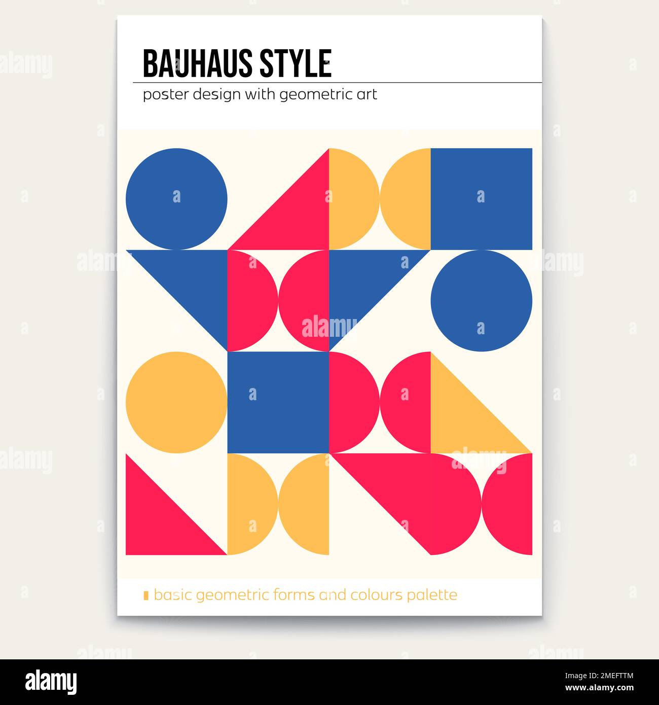 Abstract retro pattern. Minimalistic basic geometry forms. Bauhaus ...