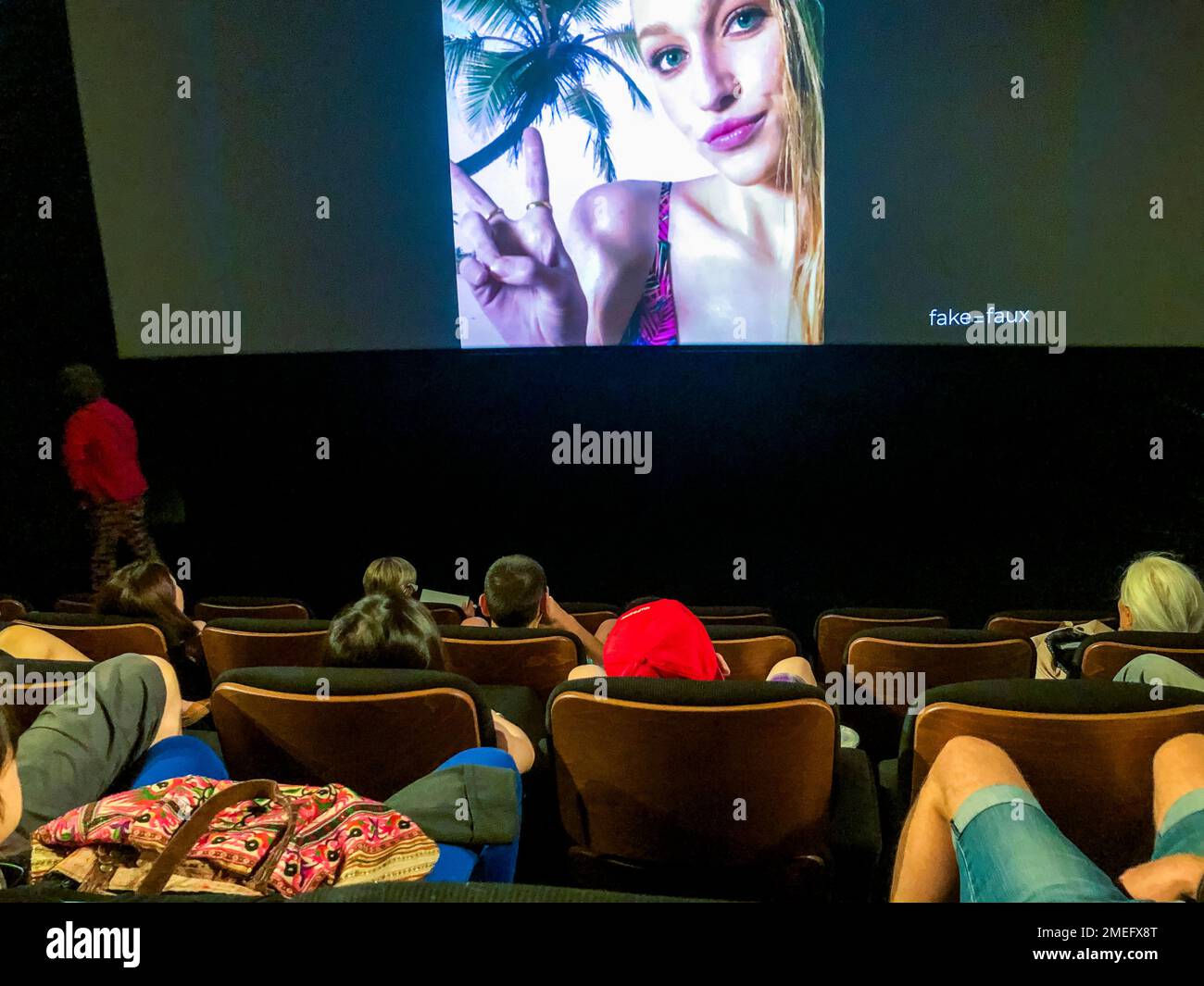 Paris, France, Crowd in Audience , SPectators, From Behind, Looking at ...