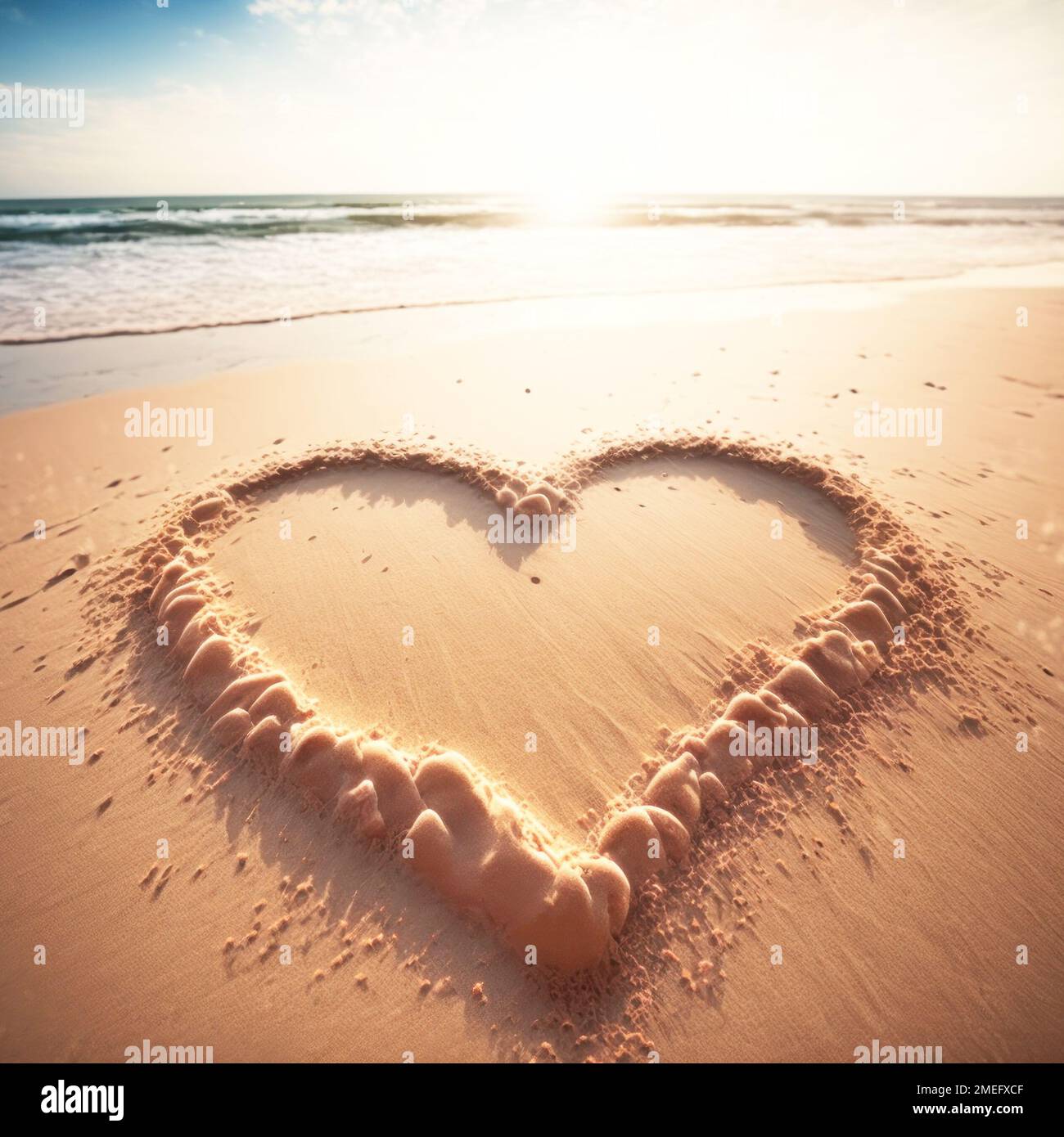Beach Sand Heart Backgrounds