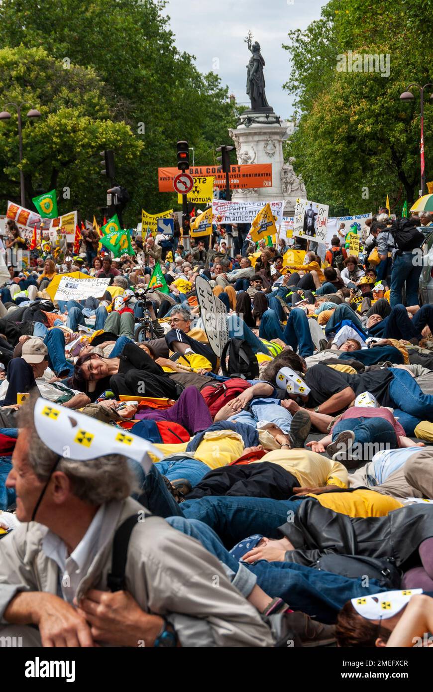 Paris, FRANCE - Anti-Nuclear Power Demonstration by Environmental N.G.O ...