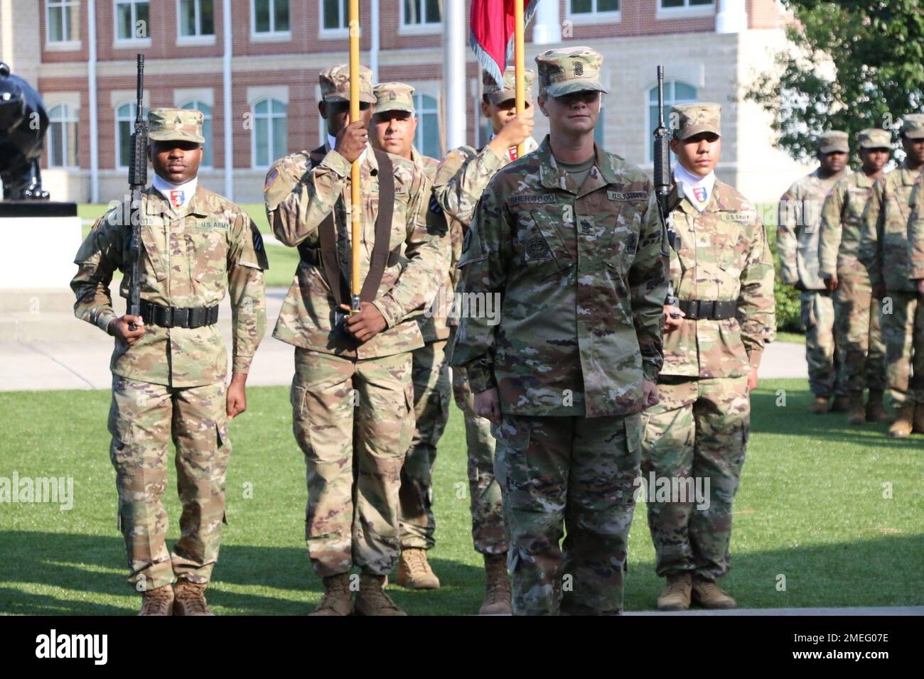 Color guard Soldiers assigned to the "Maintain Battalion," 703rd ...