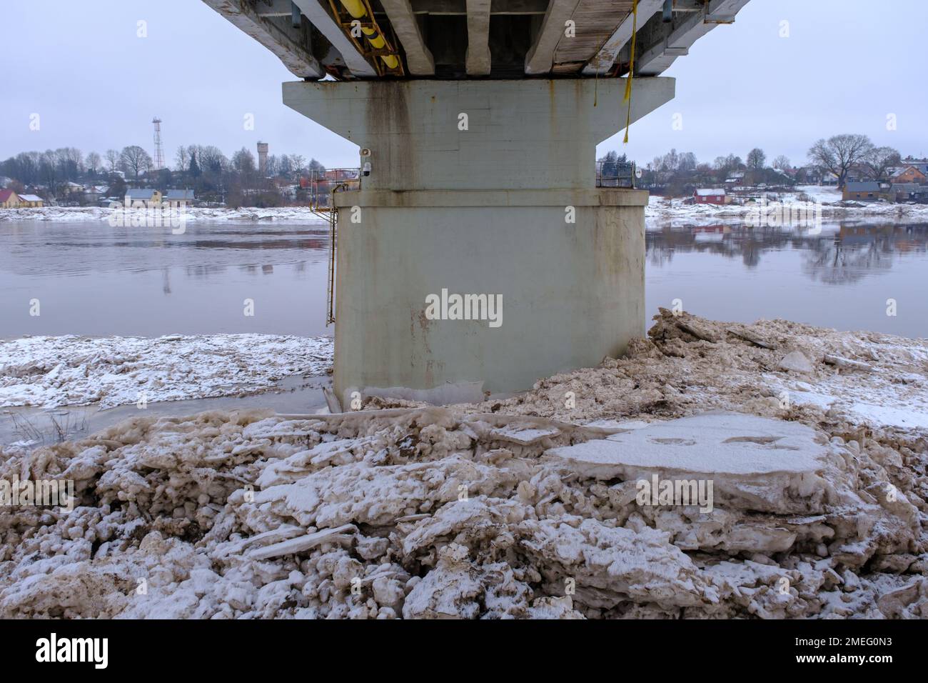 The Latvian city of Jekabpils after the devastating floods that started ...