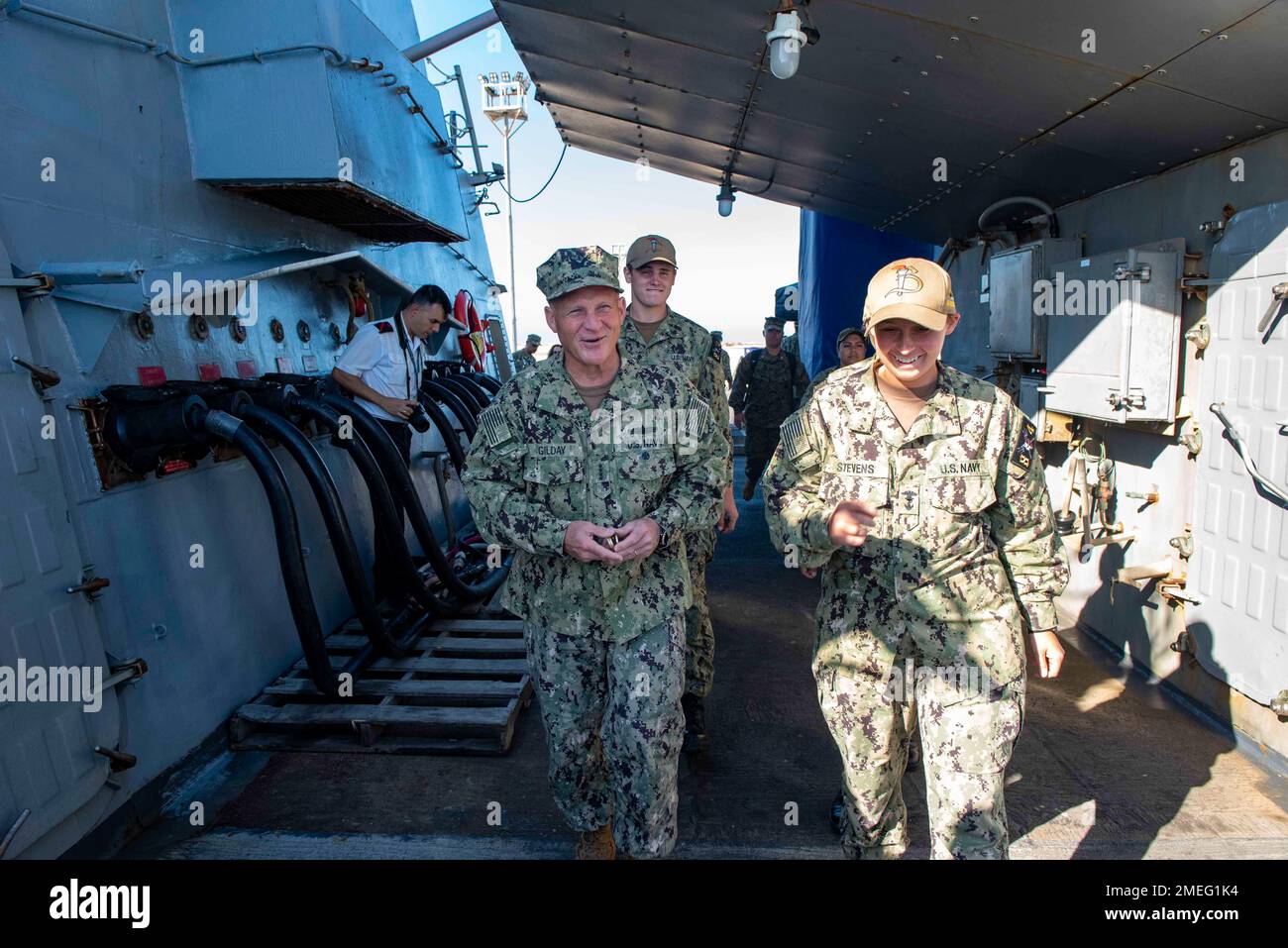 NAVAL STATION ROTA, Spain (Aug. 17, 2022) - Chief of Naval Operations Adm. Mike Gilday meets ...