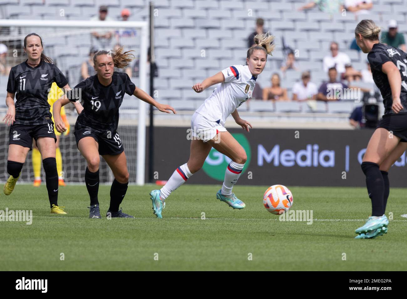 Auckland, New Zealand, January 21st 2023: Ashley Sanchez (2 USA) on the ...