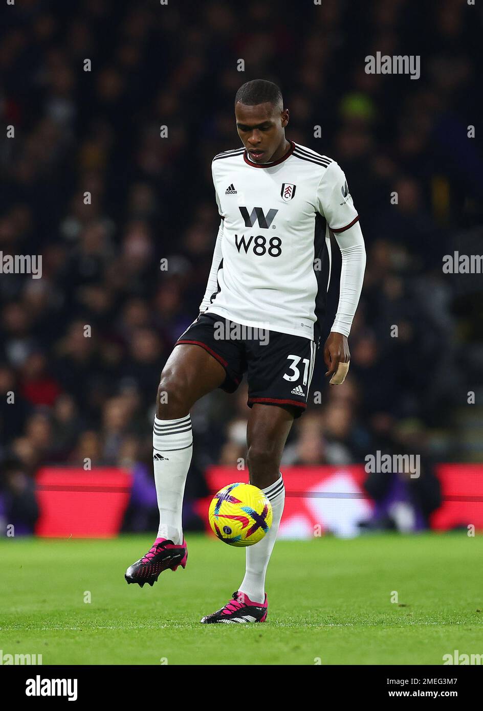 London, UK. 23rd Jan, 2023. Issa Diop of Fulham during the Premier ...