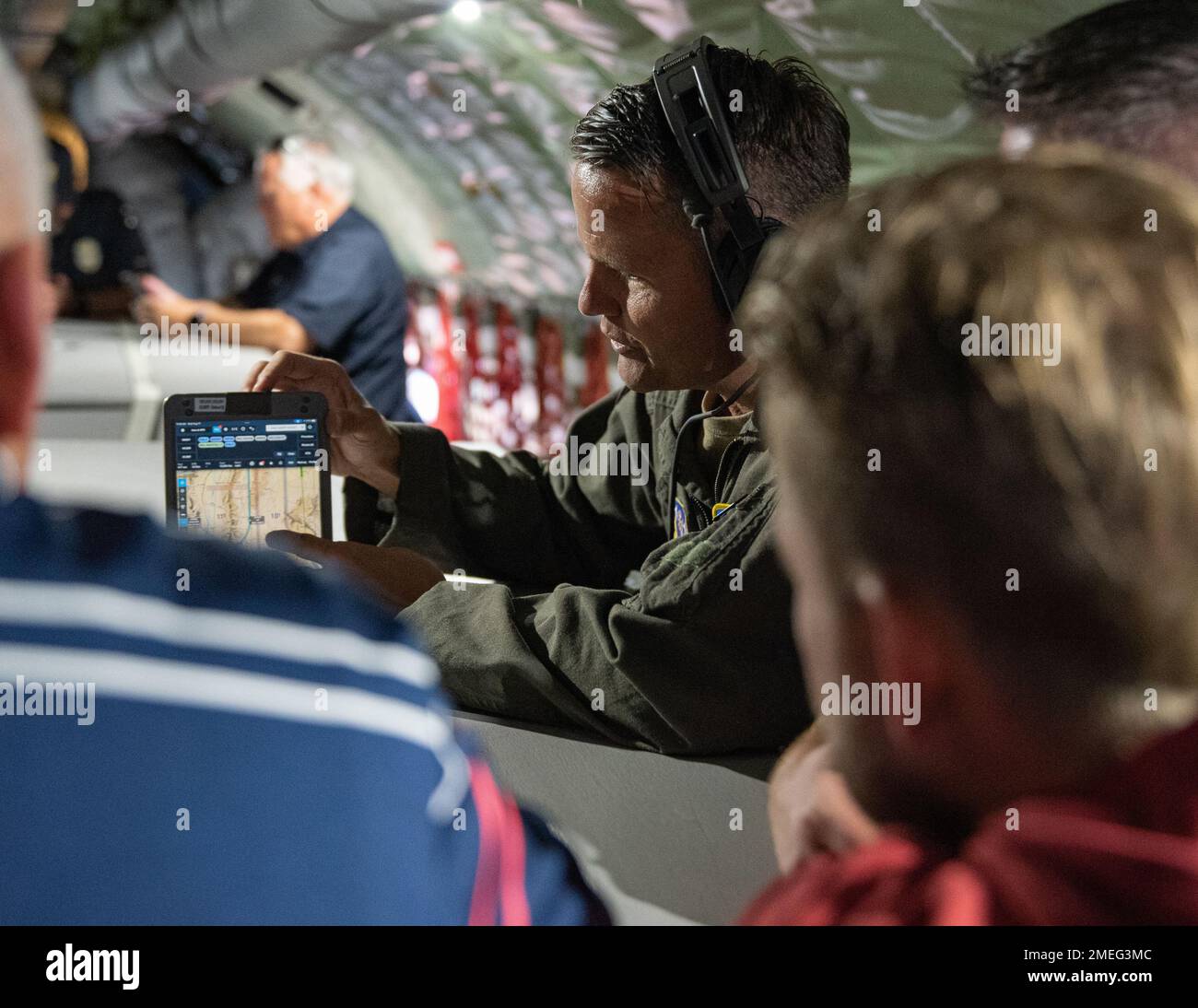 U.S. Air Force Col. Todd Deshler, A3 Director of Operations (center ...