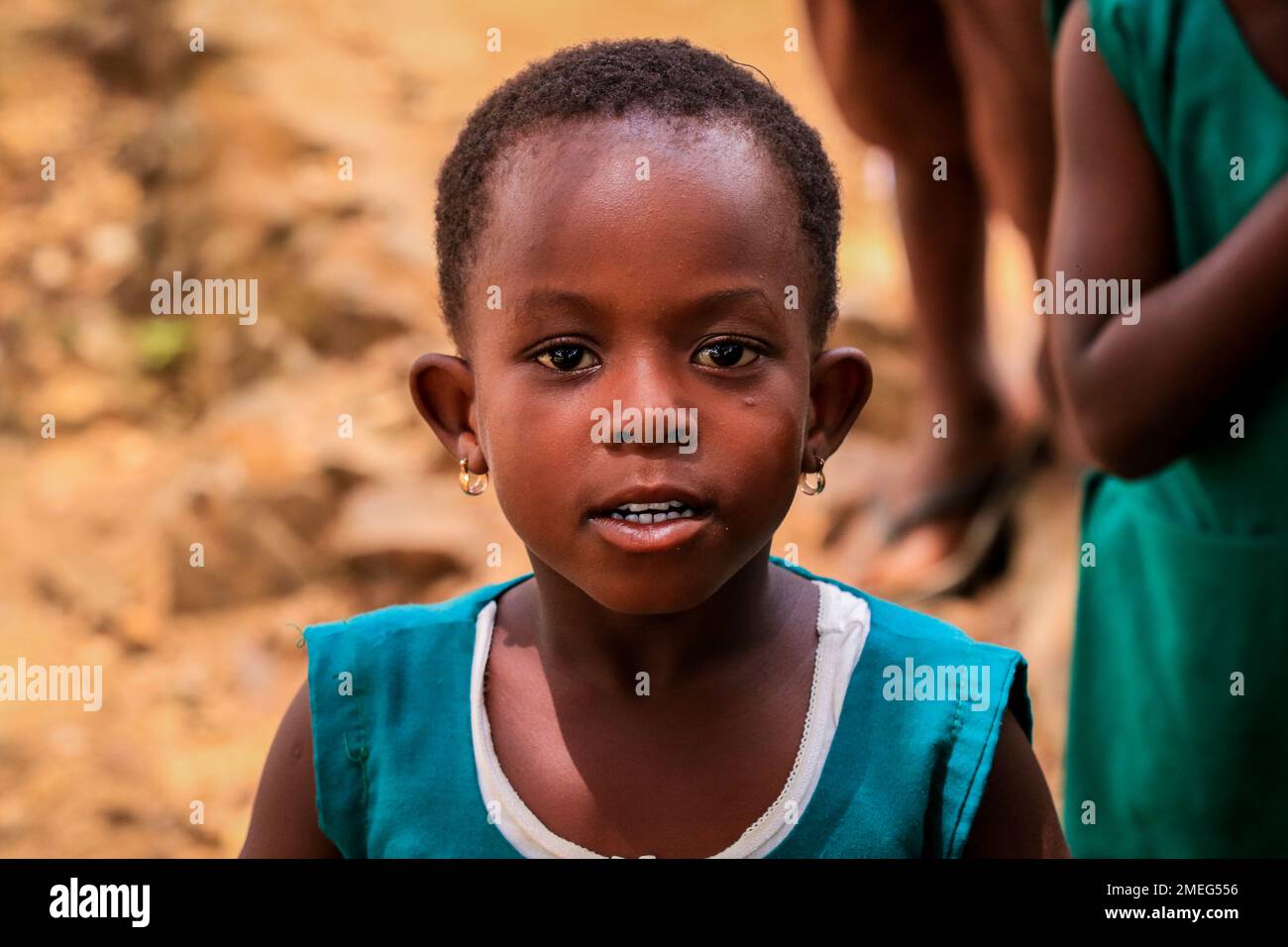 Amedzofe, Ghana - April 2022: African Pupils in Colorful School Uniform ...