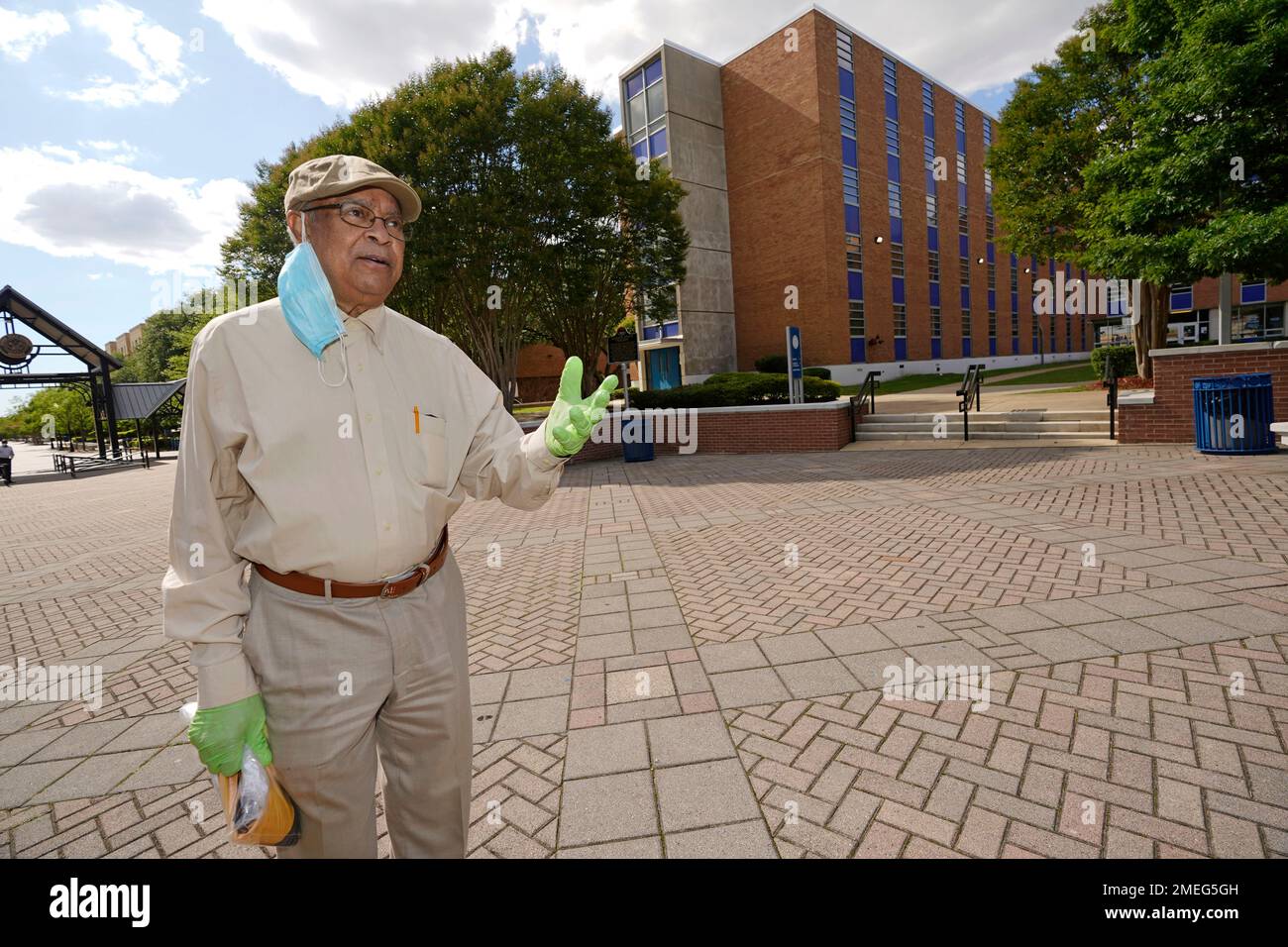 James "Lap" Baker, a 1970 Jackson State College graduate, stands before ...