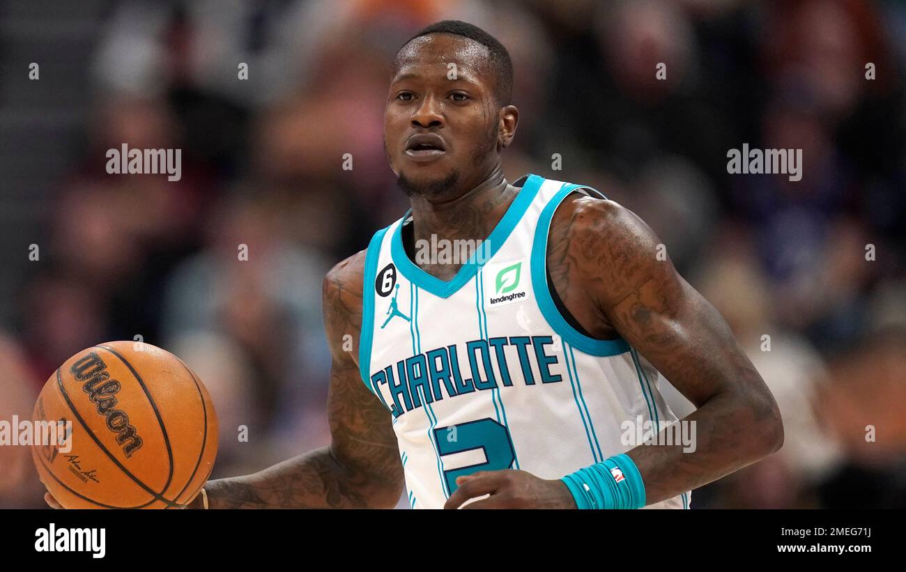 Charlotte Hornets guard Terry Rozier (3) brings the ball up court ...