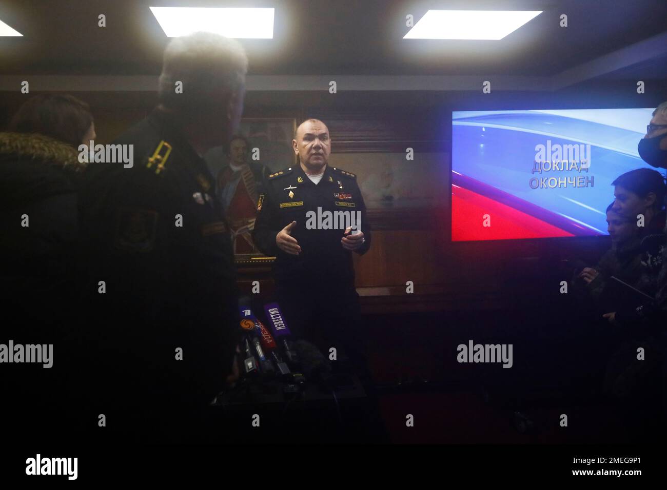 Adm. Alexander Moiseyev, the commander of Russia's Northern Fleet ...