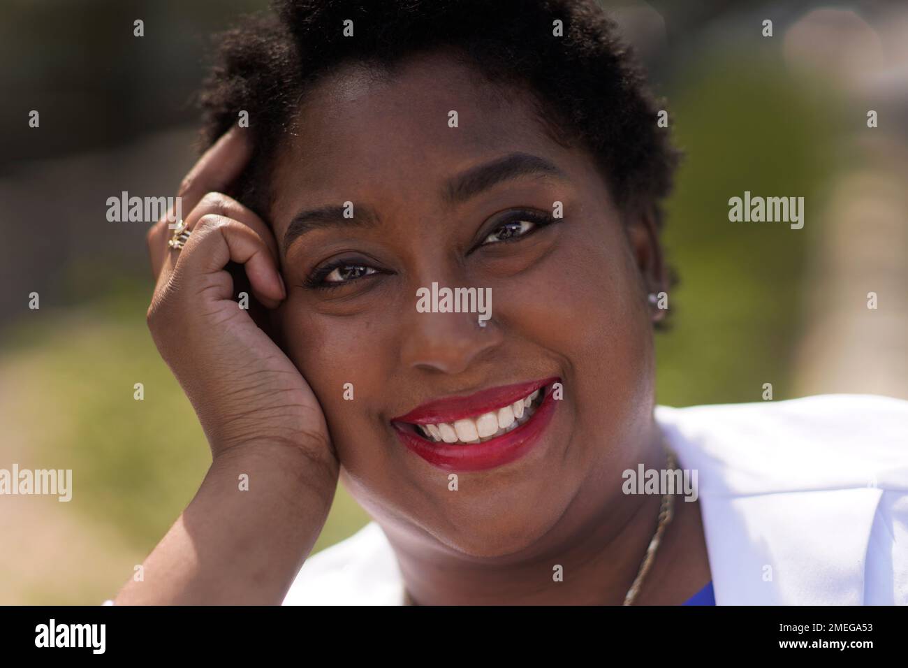 Dr. Brandi Jackson poses for a portrait in the Bronzeville neighborhood ...