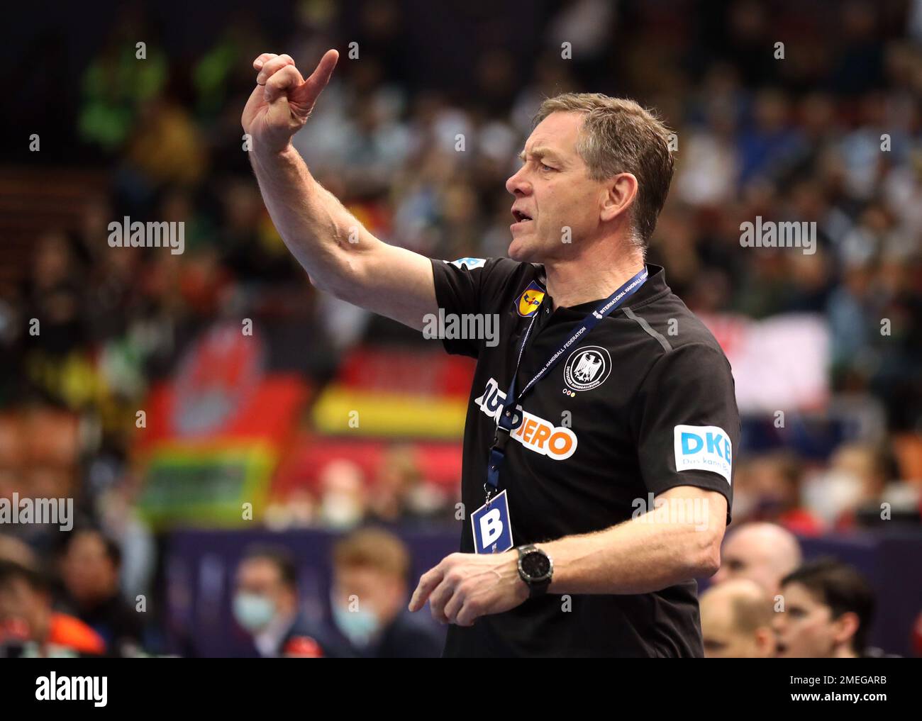 Alfred GISLASON DHB Bundestrainer head coach of Germany Netherlands vs ...