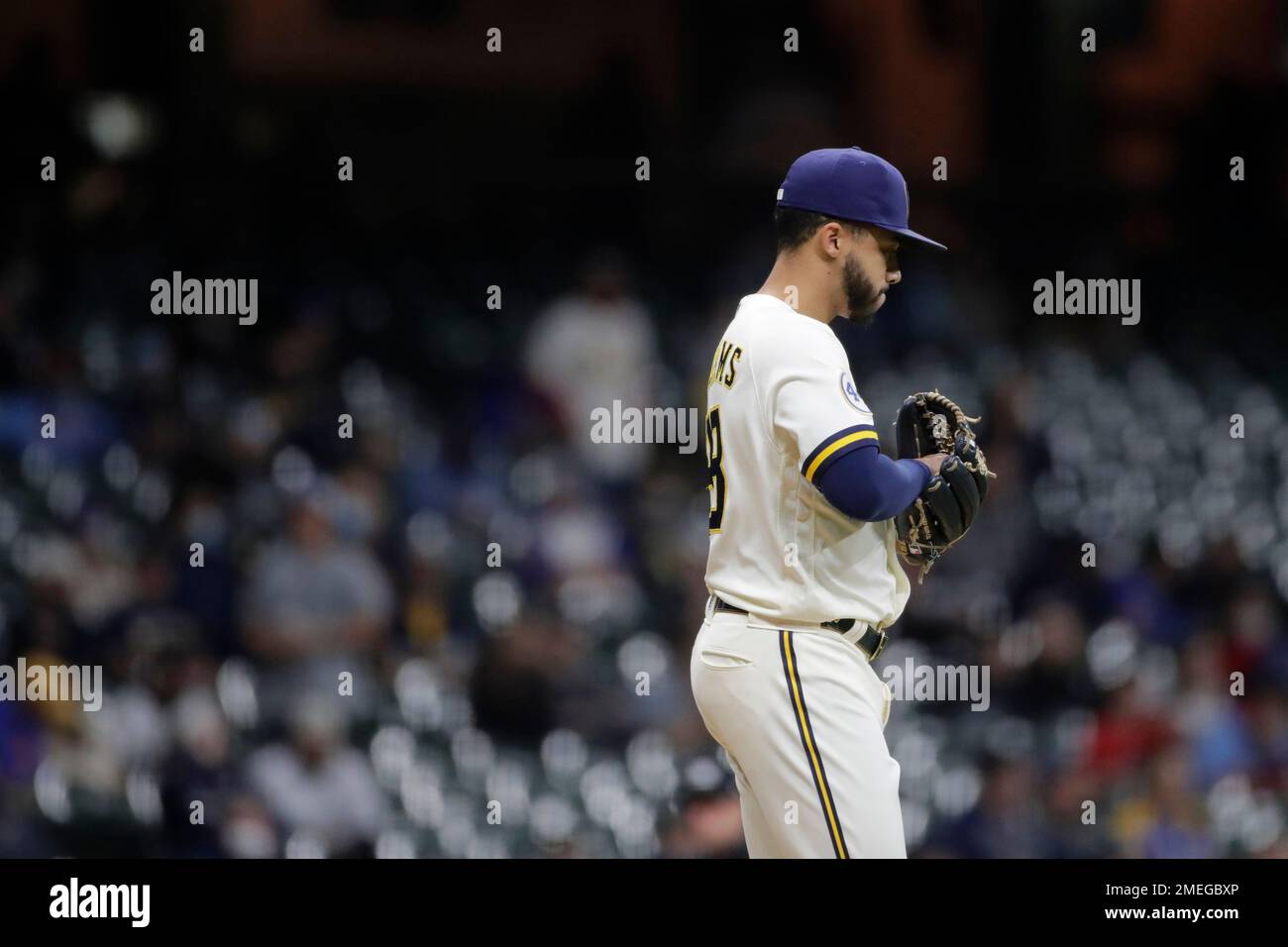 Milwaukee Brewers' Devin Williams during the eighth inning of a ...