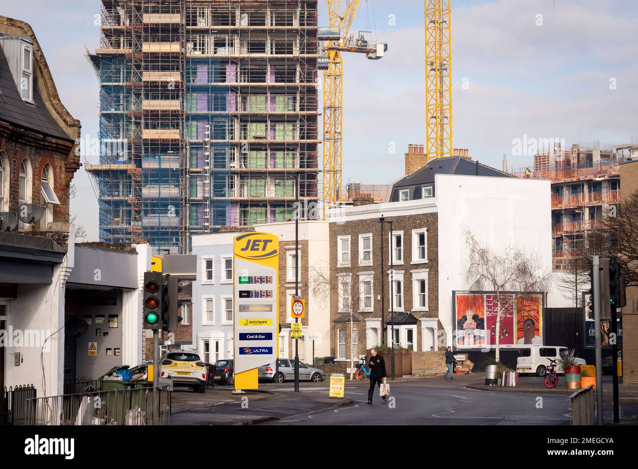 The tall high-rise residential development called Higgs Yard, rises ...