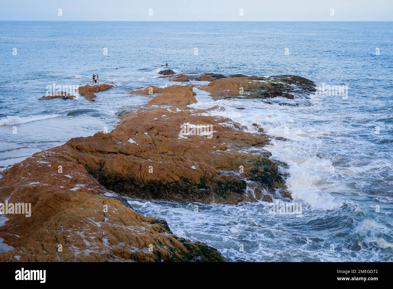 Powerful Waves of the Atlantic Ocean on the Ghana Cape Coast coastline ...