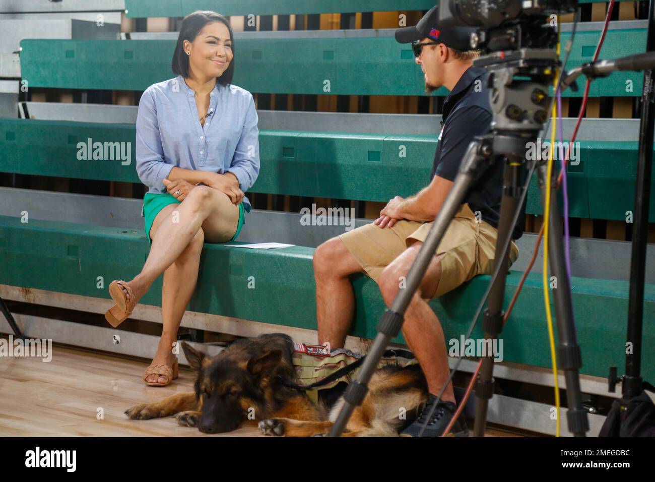 U.S. Army veteran Michael Murphy gets interviewed by U.S. Army Maj ...