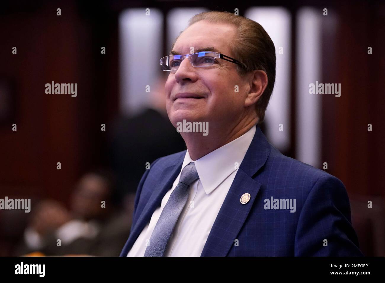 Florida Sen. Tom A. Wright looks on during a legislative session ...