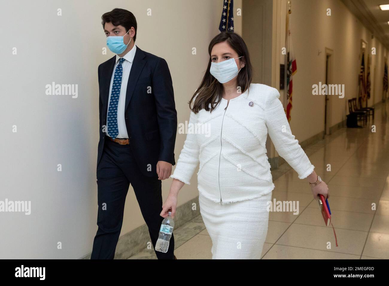 Rep. Elise Stefanik, R-NY., leaves her office on Capitol Hill in ...