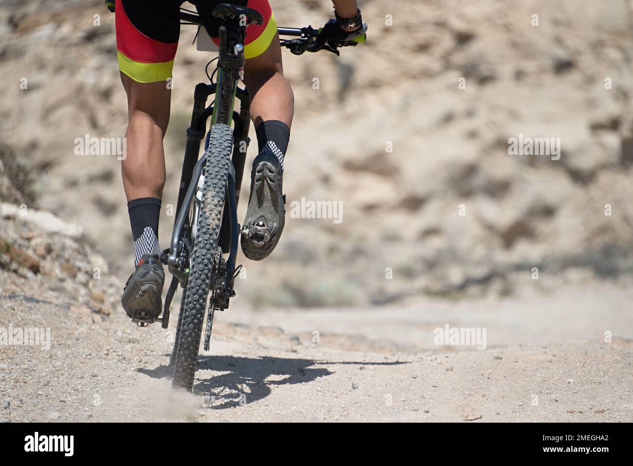 Mountain bike sport athlete man riding outdoors Stock Photo - Alamy