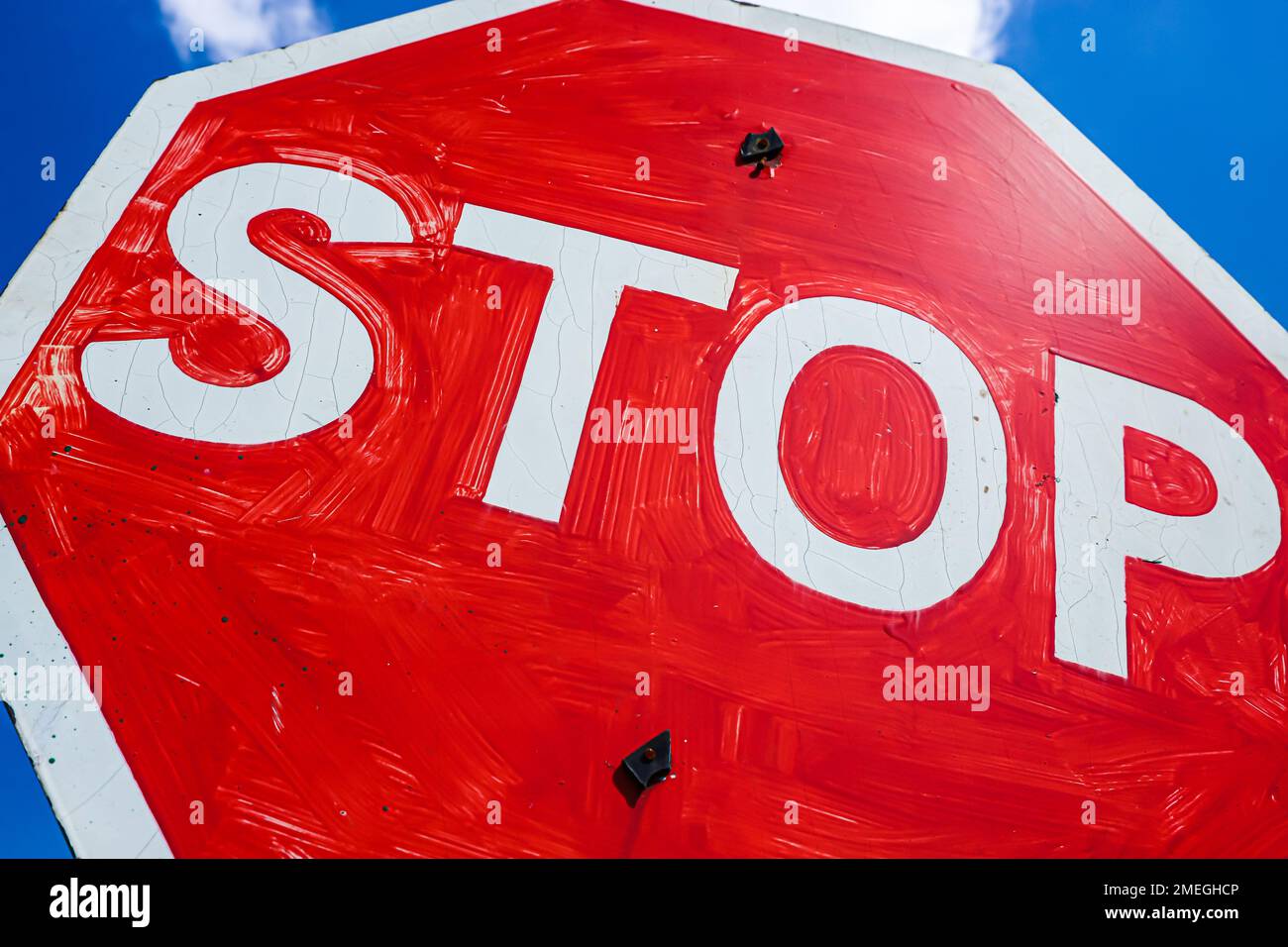 Old stop sign hi-res stock photography and images - Alamy