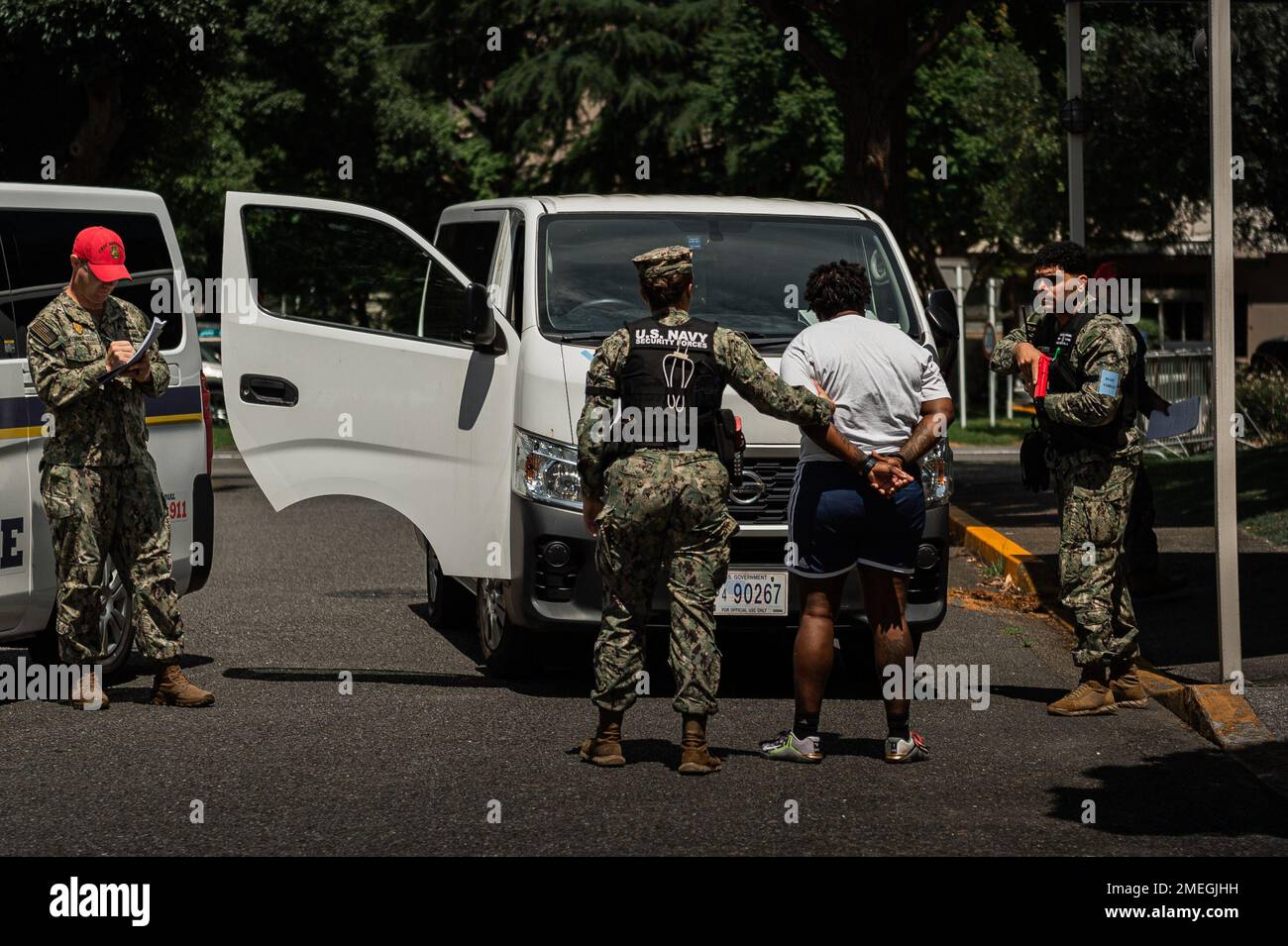 YOKOSUKA, Japan (August 17, 2022) Sailors assigned to the security ...