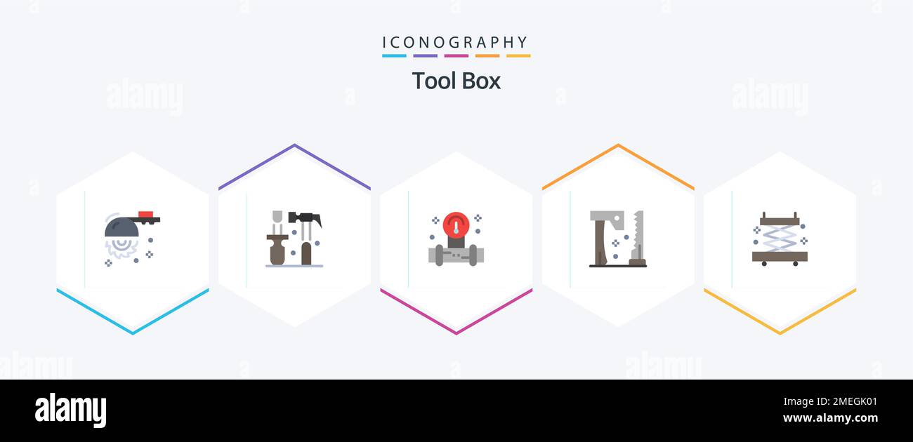 Tools 25 Flat icon pack including industry. tools. manometer. saw. ax Stock Vector Image & Art ...