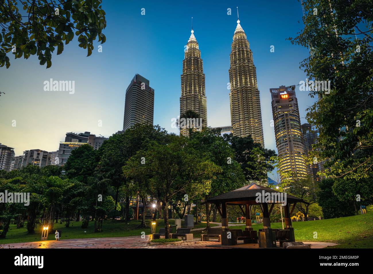 January 11, 2023: petronas twin towers, the tallest buildings in Kuala ...