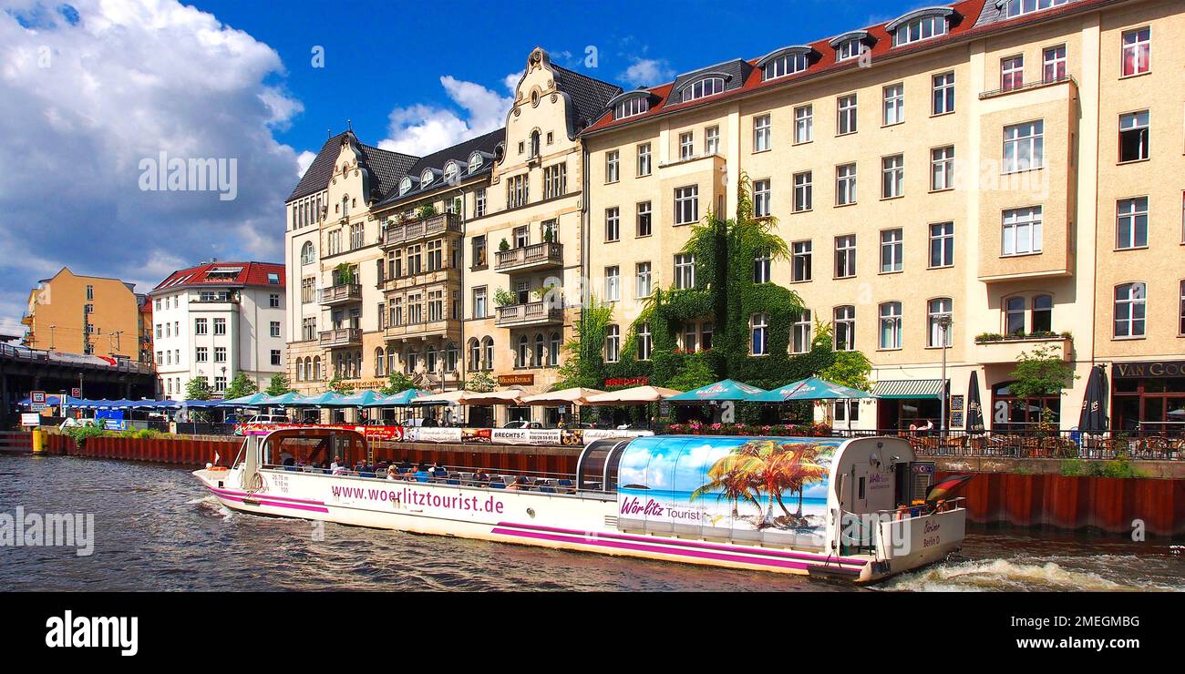 Riverside buildings, Spree river, Berlin, Germany, Europe Stock Photo ...