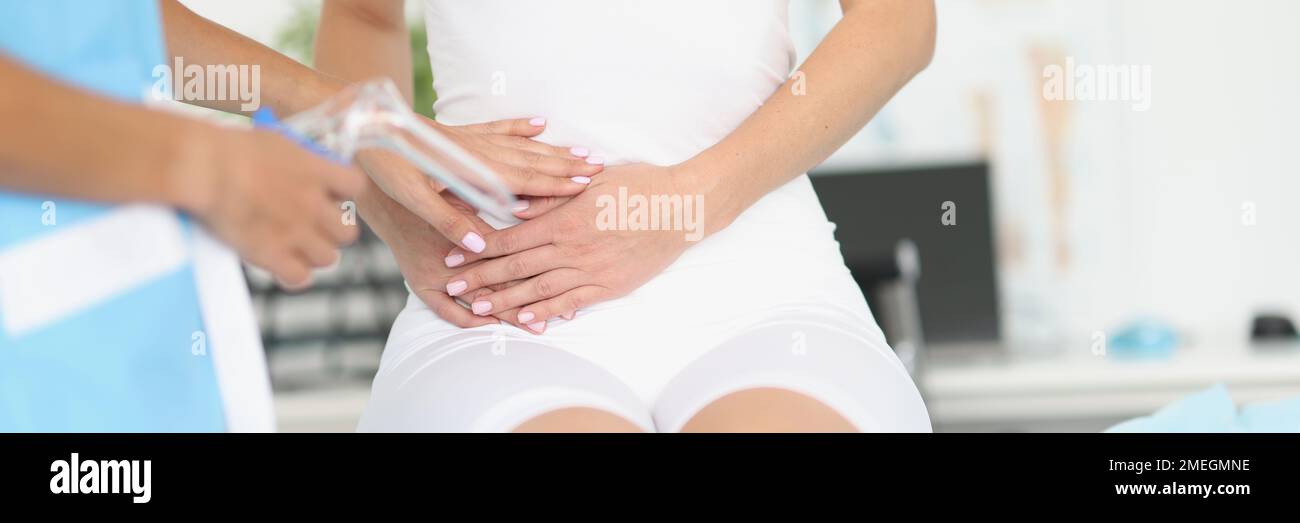 Gynecologist consultation treatment of women health and diagnosis of ...