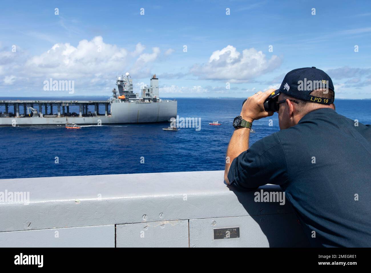 U.S. Navy Capt. Douglas Graber, USS New Orleans (LPD 18) commanding ...