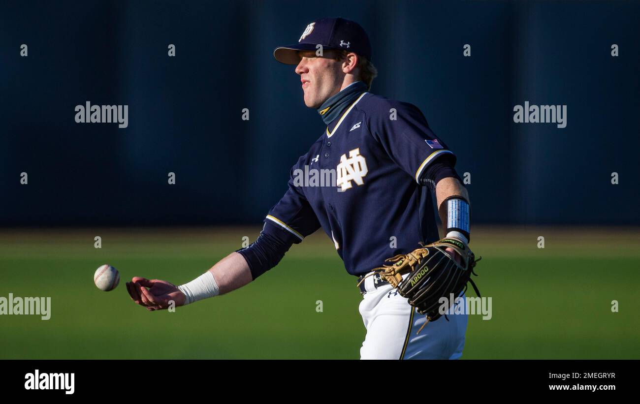 Notre Dame's Jack Brannigan during an NCAA baseball game against ...