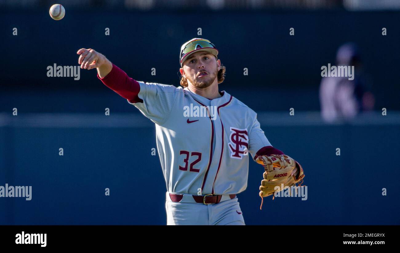 Florida State's Logan Lacey during an NCAA baseball game against Notre ...
