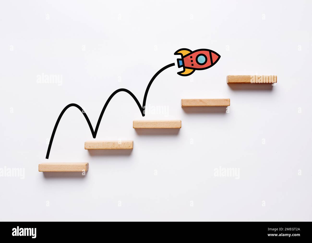 Business or career growth. Job promotion and success. Fast development ...