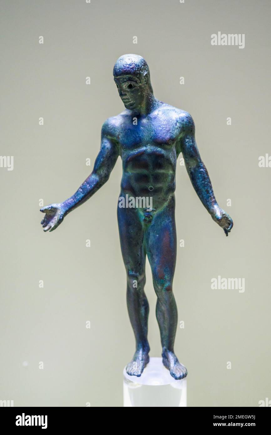 Bronze statuette of an athlete, the so-called "Efebo del Mendolito ...