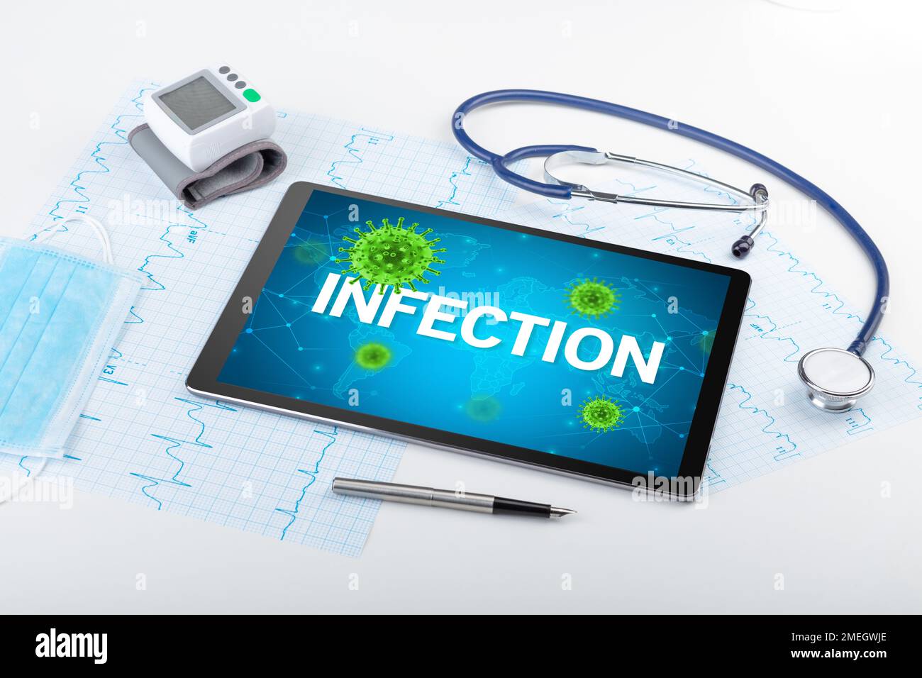 Close-up view of a tablet pc with inscription Stock Photo - Alamy