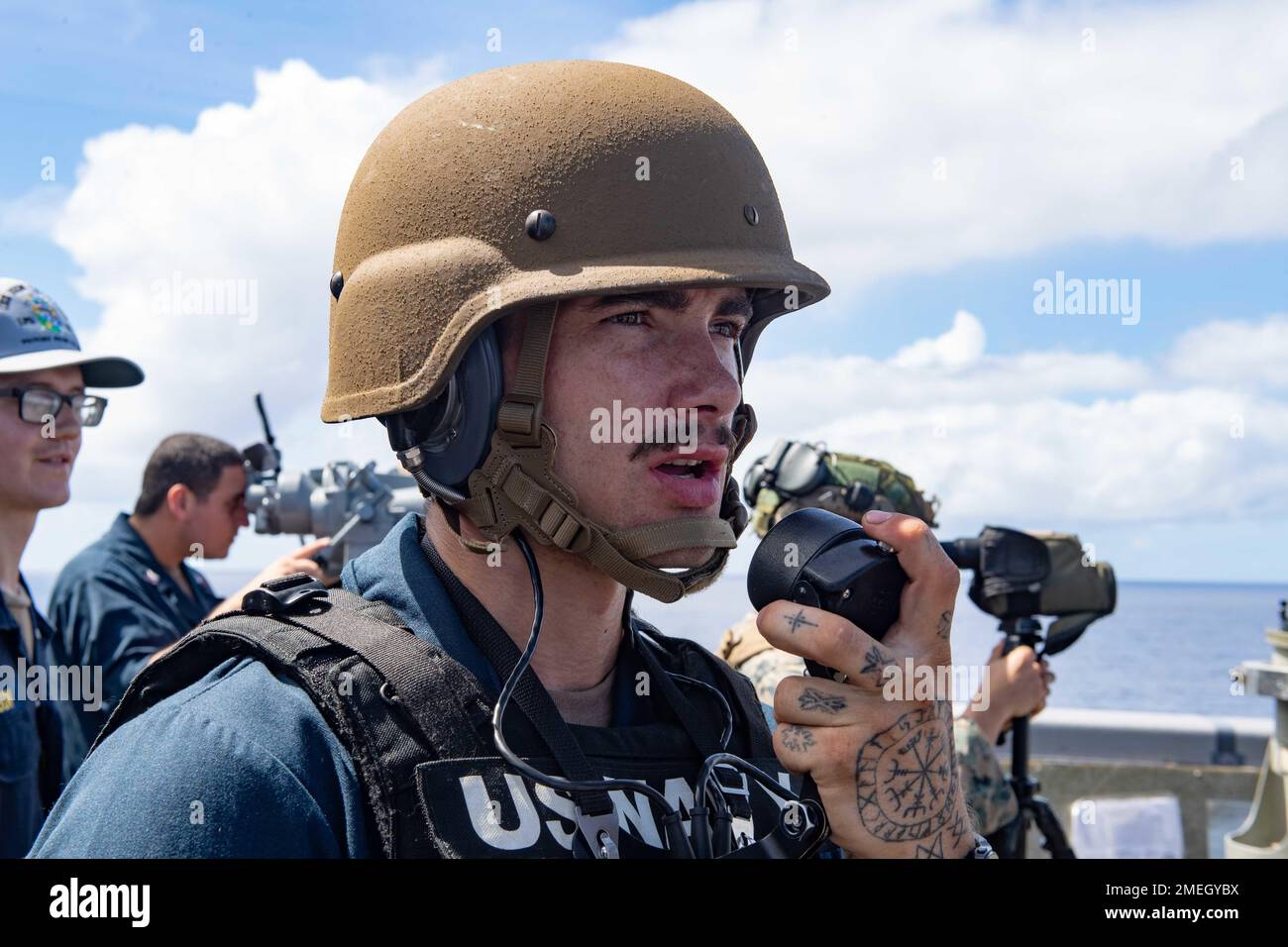 220817-N-XB010-1006 Philippine Sea (Aug. 17, 2022) Seaman Brandon ...