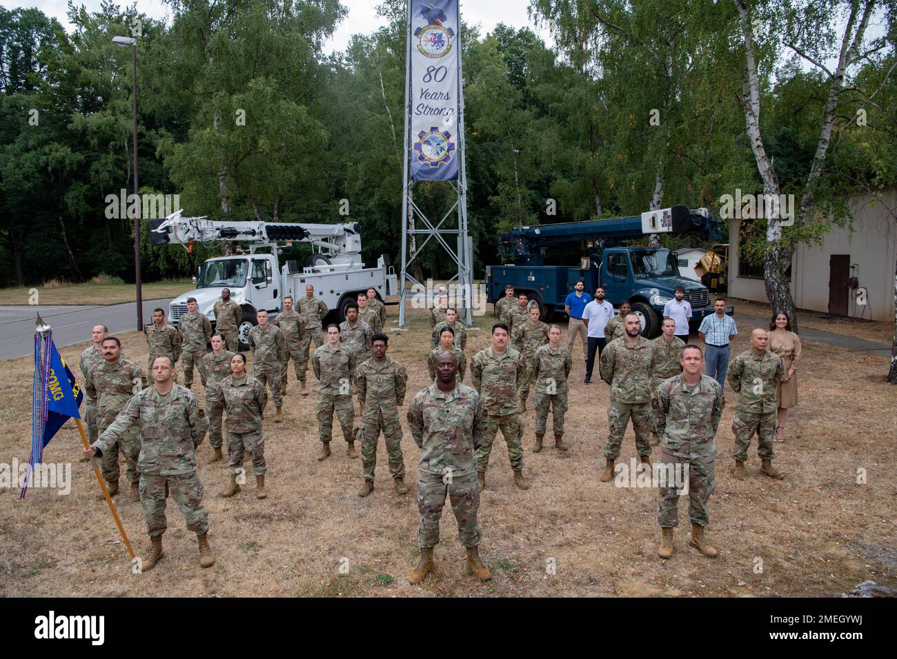 U.S. Air Force Airmen assigned to the 1st Communications Maintenance ...
