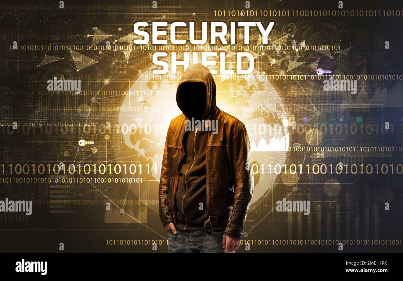 Faceless hacker at work, security concept Stock Photo - Alamy