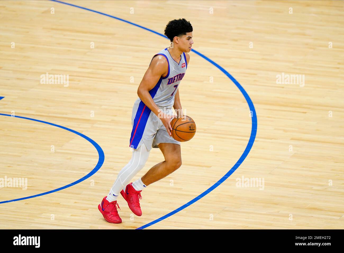 Detroit Pistons' Killian Hayes plays during an NBA basketball game ...
