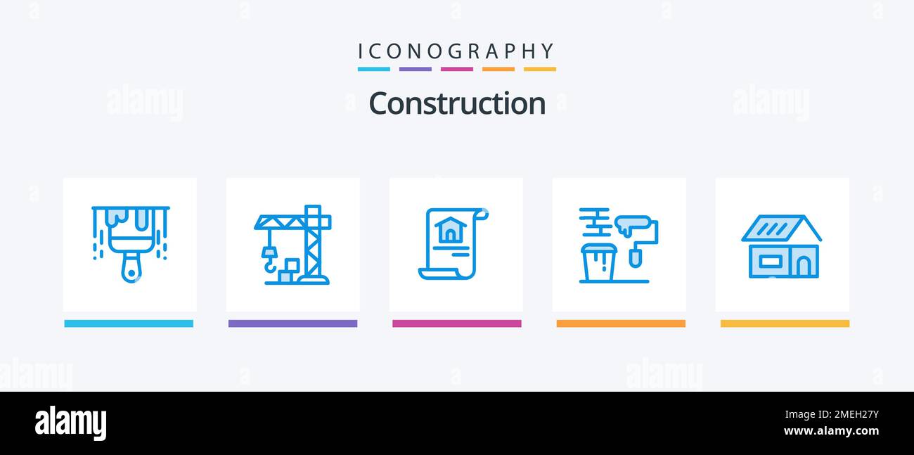 Construction Blue 5 Icon Pack Including construction. building. home ...