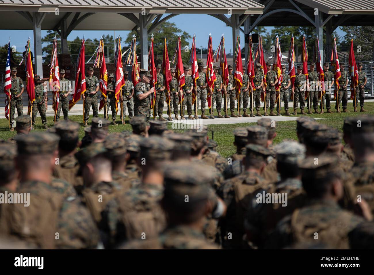 U.S. Marine Corps Lt. Gen. William M. Jurney, outgoing commanding general, II Marine ...