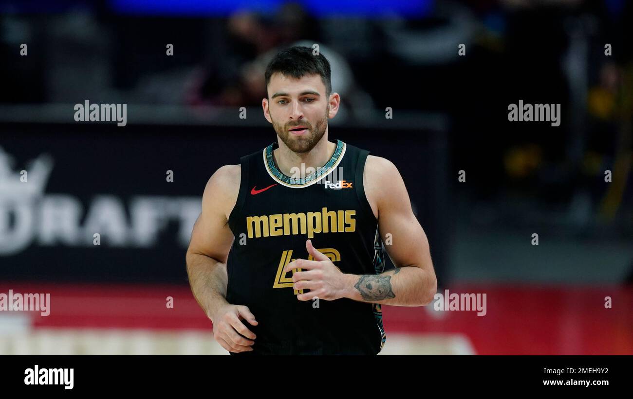 Memphis Grizzlies guard John Konchar plays during the second half of an ...